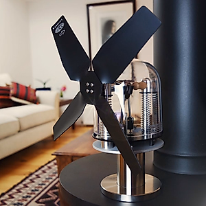 Warpfive Heat Powered Stove Top Fan for Wood Multi-Fuel Coal Steelhead Eco Stirling Engine