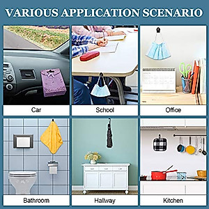 Frienda 15 Pieces Car Black Sticky Hooks Multifunctional Vehicle Adhesive Hooks Hanging Car Storage Hooks for Key USB Cable Earphone Cable Holder Vehicle Decor