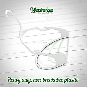 Plastic Clothes Hangers Heavy Duty - Durable Coat and Clothes Hangers - Lightweight Space Saving Laundry Hangers - Dorm Room Essentials for Collage Students Guys, Boys or Girls (40 Pack - White)