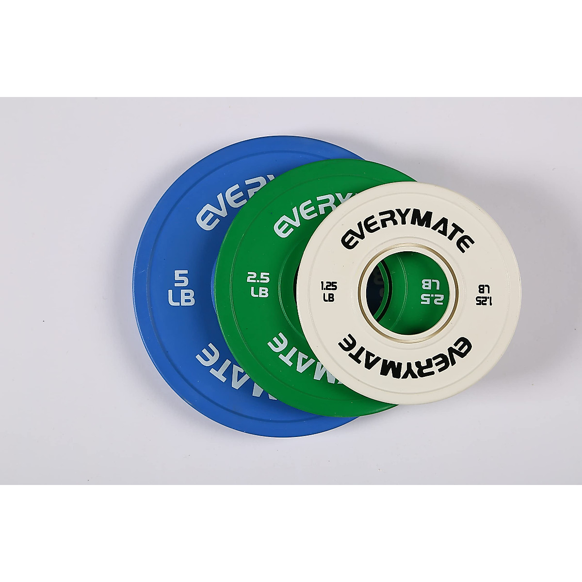 EVERYMATE Change Weight Plates 2.5LB Fractional Plate Olympic Bumper Plates for Cross Training and Olympic Weightlifting, 2.5LB Weights Plates Set