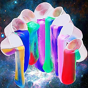 ZOnFRTO 64 Packs Galaxy Putty Slime, Party Favor for Kids Girls & Boys, Adults, Non Sticky, Stress & Anxiety Relief, Wet, Super Soft Sludge Toy