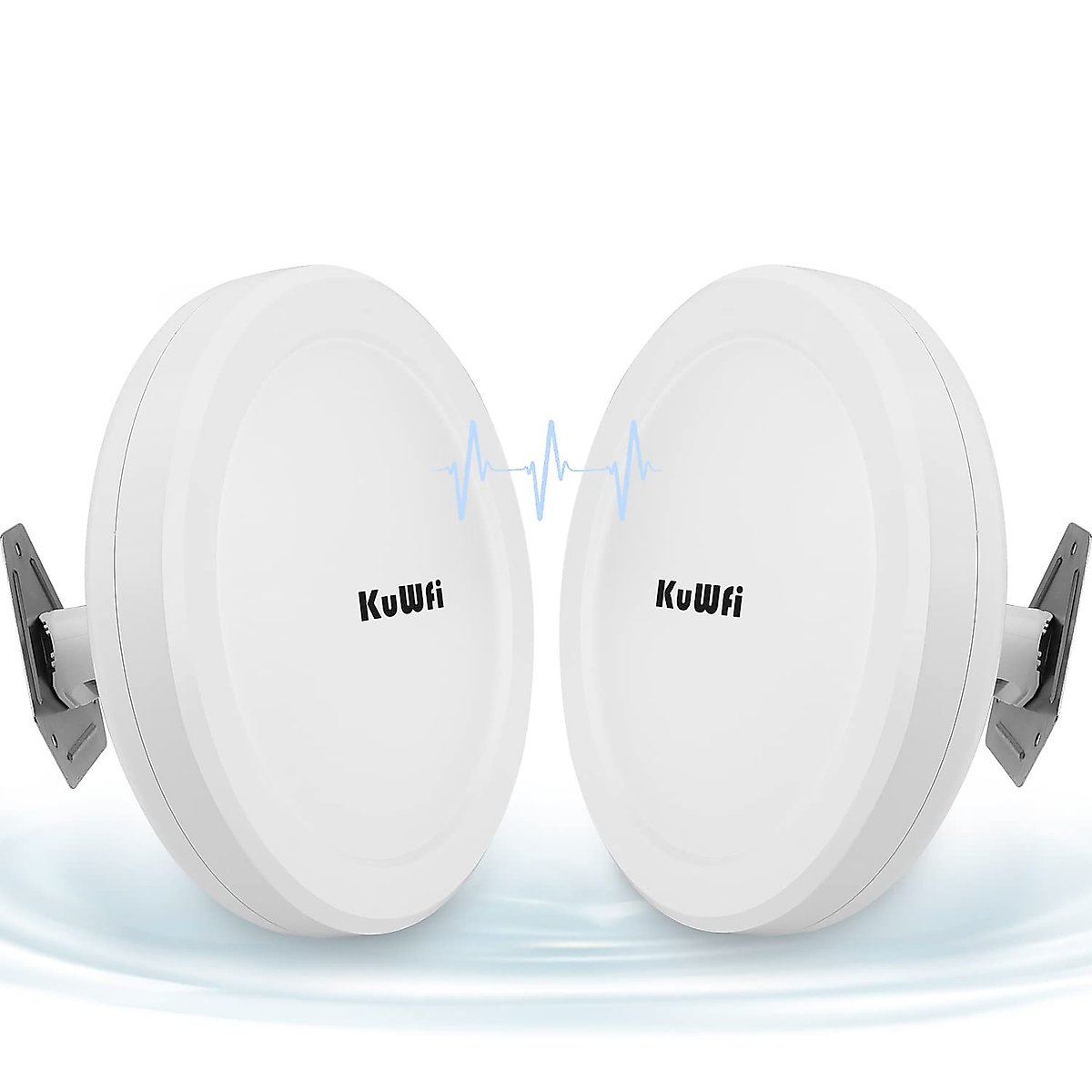 Outdoor Wireless Ethernet Bridge, KuWFi Long Range 5KM 11ac WiFi Bridge Point to Point Outdoor Get Faster Signal Built in Strong Powerful Antenna 5.8G High Speeds for starlink router丨2-Packs