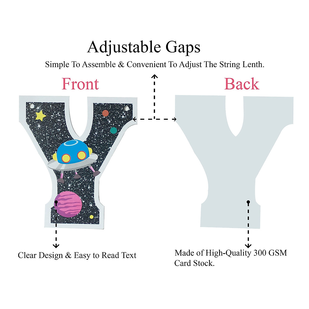 Kids Space Birthday Party banner Blue Astronaut Spaceship Theme Happy Birthday Banner Hanging Solar System Astronaut Space Theme Birthday Party Banner