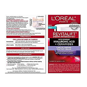 L'Oreal Revitalift Derm Intensives Micro-Hyaluronic Acid + Ceramides Line-Plumping Water Cream