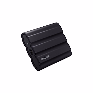 Samsung Portable SSD T7 Shield, 1TB, USB 3.2 Gen.2, 1050MB/s Read, 1000MB/s Write, Robust External Hard Drive Outdoor for Mac, PC and Smartphone, Black, MU-PE1T0S/EU