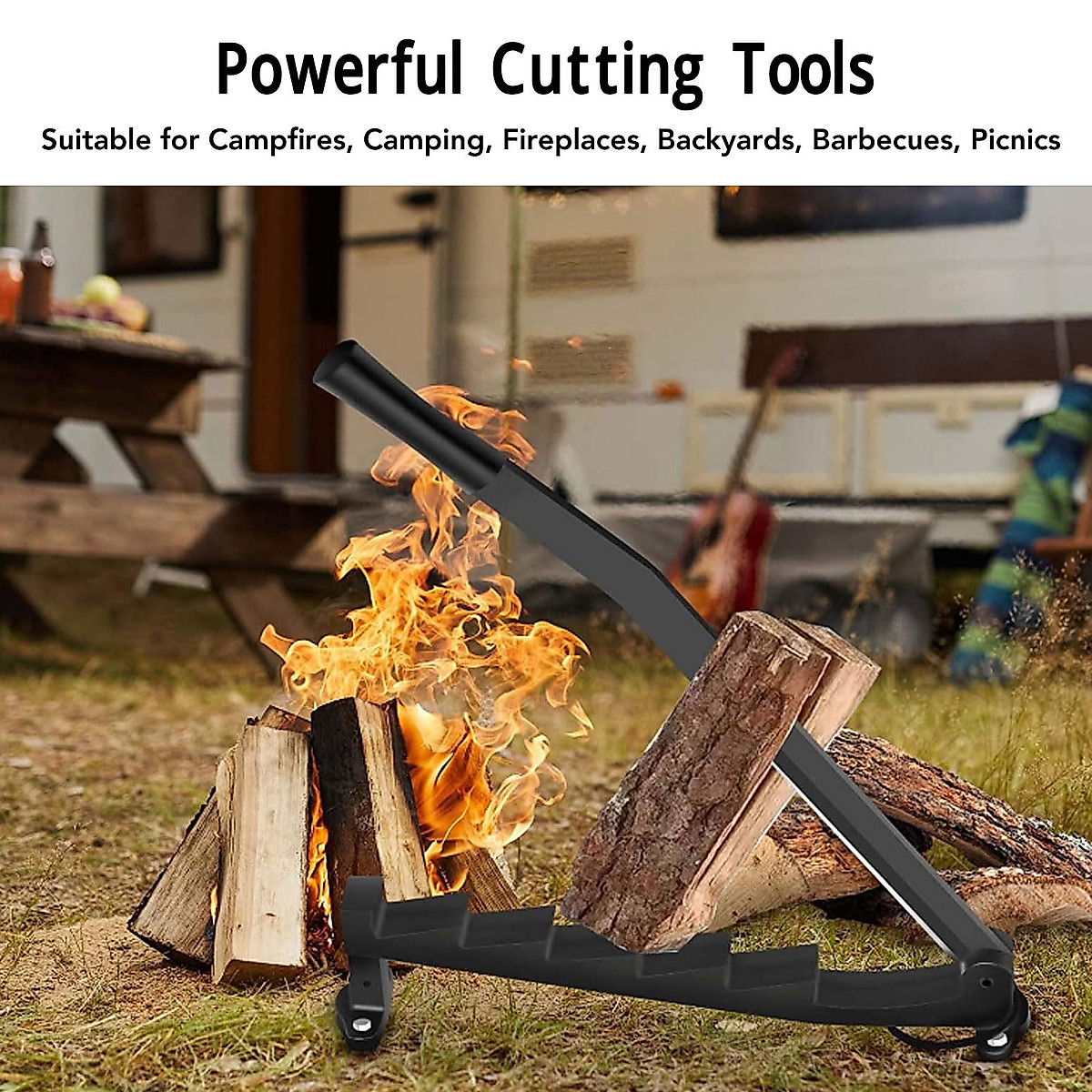 Wall Mounted Wood Splitter, High Carbon Steel Kindling Wood Splitter, Detachable Powerful Wall Mounted Log Splitter for Home Wood Cutter Wood Cracker (Silver)