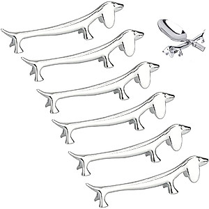 shyness 6 Pcs Chopsticks Rest Little Dog Chopsticks Holder Dachshund fork Stand Spoon Holder Tool