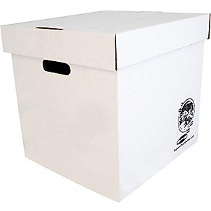 12" Vinyl Record Storage Box - Sturdy Cardboard with Removable Lid - Holds up to 90 Records or Laser Discs - 1 Box #12BC13