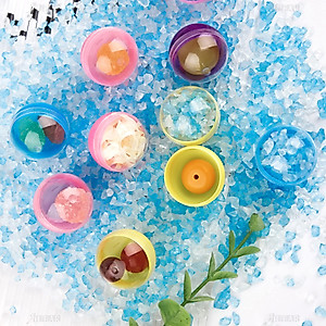 AUEAR, Colorful Small Round Capsules 1.1 Inch Vending Machine Capsules Empty Plastic Gumball Machine Containers for Party Favor Prize (50 Packs)