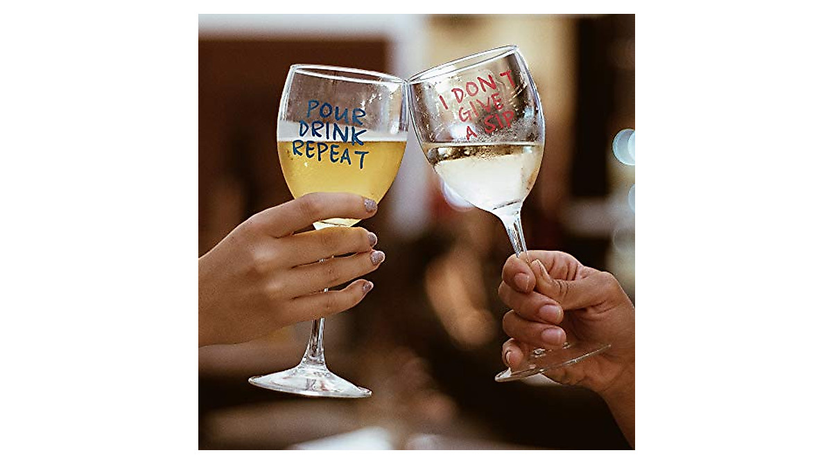 LuLu Wine Glass Markers - Fun and Practical 6 Pens