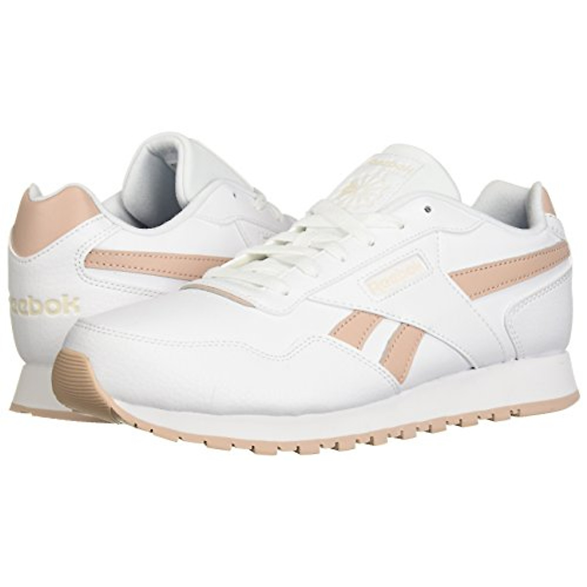 Reebok Women's Classic Harman Run Walking Shoe, White/Bare Beige/Pale, 10