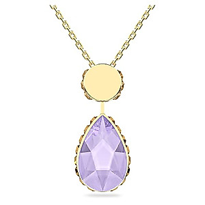 SWAROVSKI Orbita necklace, Drop cut crystal, Multicolored, Gold-tone Finish