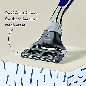 Harry's Razors for Men - Winston Shaving Set 5 Blade Razors with Lubricating Strip & Precision Trimmer, 3 Razor Blade Refills, Travel Blade Cover, and 4 Oz Shave Gel
