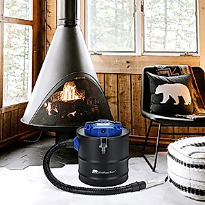 MYFIREPLACEDIRECT 1200W Ash Vacuum 5 Gallon Ash Vacuum Cleaner Collector Bucket with Blow Function for Pellet Stoves, Wood Stoves, Fireplaces, BBQ Grills, Fire Pits