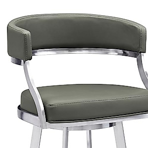 Saturn Bar Stool, 26" Counter Height, Gray