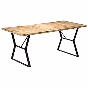 YPWRENH Snack Table Kitchen End Table Dining Table 70.8"x35.4"x29.9" Solid Mango Wood for Dining Room, Kitchen or Living Room