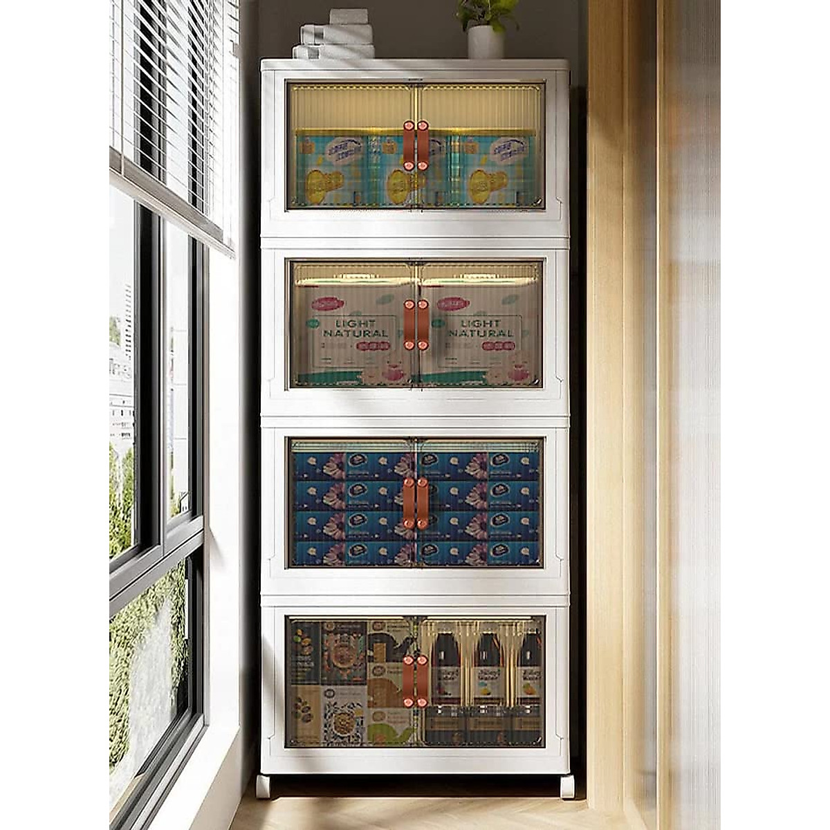 Altreeak 40 Qt Plastic Storage Bin Organizers 3 Layer | Foldable Storage Box | Storage Bins with Lids | Stackable Storage Bins