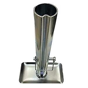 Class A Customs | TJFP-LZ-01 | Trailer Tongue Jack Exteded Reach Zinc Plated Foot Pad (2000lb Capacity) | for Campers RV and Cargo Trailers Tongue Mounted Jack