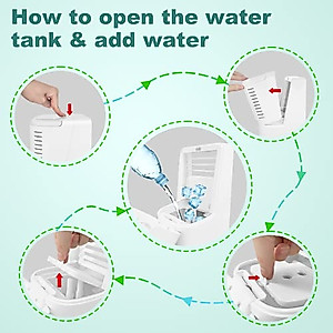 Ankuwa Personal Air Cooler, 4 in 1 Personal Desktop Cooling Fan 3 Speeds 7 Colors Light, Evaporative Portable Air Conditioner with 700ml Water Tank, Grey+White