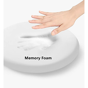 Bar Stool Cushions Round 16 Inch Memory Foam Seat Cushion Non Slip Cushion Cover Japanese Style Tatami Kitchen, Home, Office Chair Pads with Zipper Washable (Beige, 16X1.6 inch)