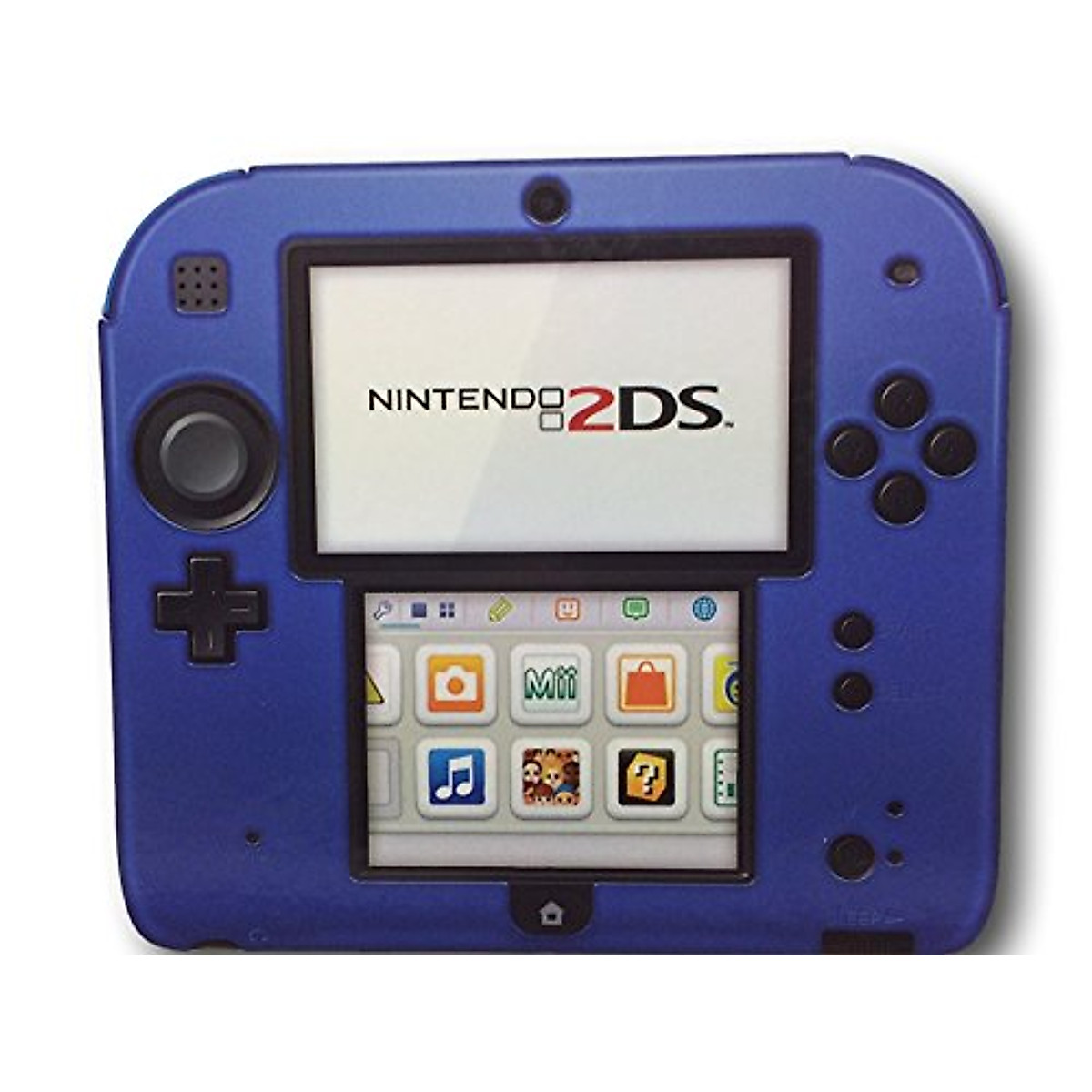 PdP Silicone Protective Case Compatible with Nintendo 2DS – Non-Slip Textured Grip Nintendo 2DS Case – Full Front and Back Protection 2DS Non-Screen Protector – Cute and Modern Colors (Blue)