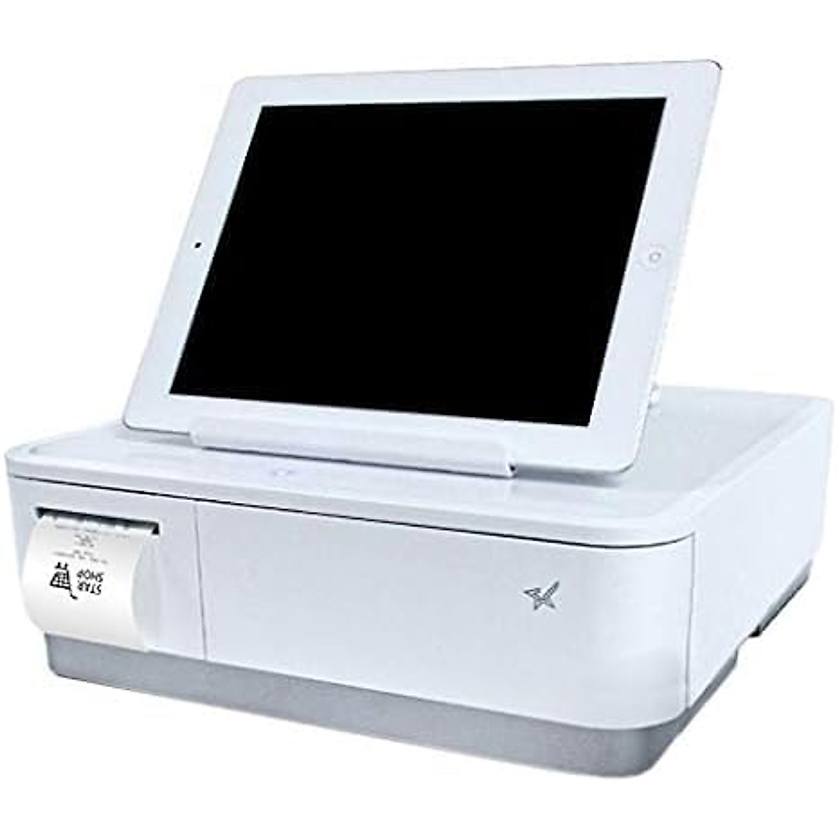 Star mPOP POP10 CI-F White with USB-C lighning Integrated Receipt Printer and mPOP Cash Drawer with Tablet Stand