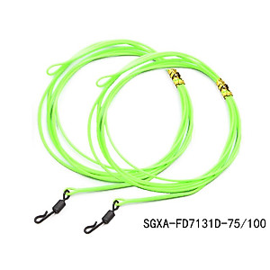 Gnuicyc Pack of 2 Fluorocarbon Tapered Leader 3.3FT 40LBS Strong Fly Line with Fast Change Swivel