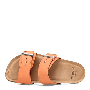 Earth Origins Women’s Orra Leather Sandal for Casual, Everyday - Morel - 7.5 Wide