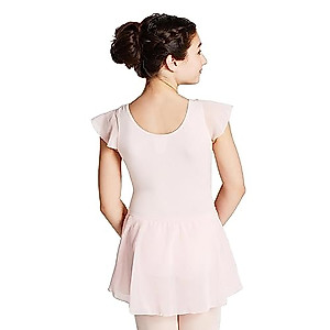 Capezio Girls' Little Flutter Sleeve Dress, Pink, Small