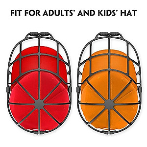 Hat Washers, 2-Pack Baseball Hat Cleaners Cap Washer, Fit for Adult/Kid's Hat Washer Frame Cage, Hat Protector Racks for Washing Machine, Black