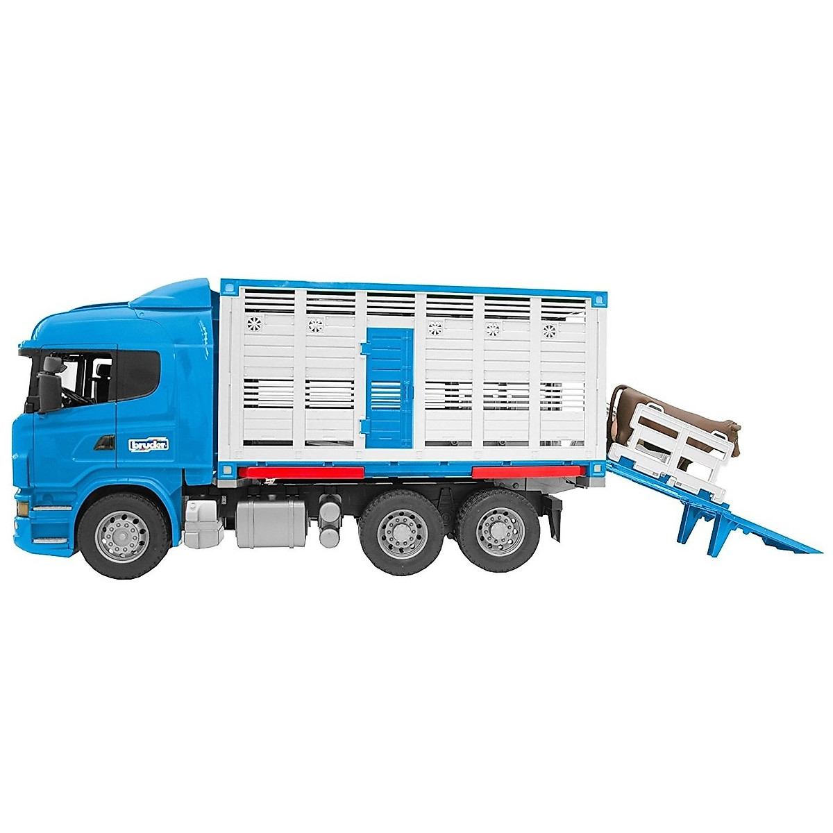 Scania R-Series Cattle Transport Truck w 1 Cattle