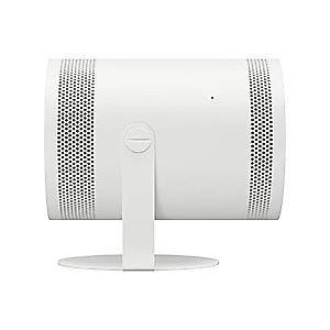 Samsung SP-LSP3BLAXZA 30"-100" HDR Freestyle Smart Portable Projector with an Elite Screens FT92XWH 92" EzCinema Tab-Tension Free-Standing Portable Screen (2022)
