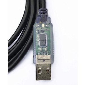 EZSync USB CT-62 CAT Programming Cable for Yaesu FT-100, FT-817, FT-857, FT-897 Radios, LED Data Lights, Mini DIN 8 (Transparent), EZSync722
