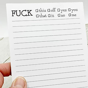 WAKIWI Fresh Outta Fucks Pad and Pen, Snarky Novelty Office Supplies,Funny Desk Accessory Gel Pen With Notepad,Humor Gifts for Friends Colleagues Boss (Notepad)