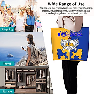 Kunsaww Sigma Gamma Rho Shoulder Bag Sorority Gifts Women'S Fashion Shoulder Tote Large Capacity Reusable Shopping Bag