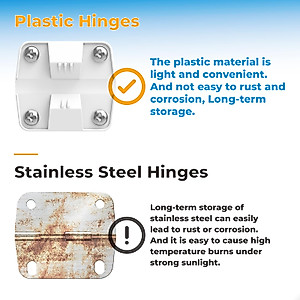 Cooler Replacement Plastic Hinges & Screws Set Compatible with Coleman Coolers | 4 Pack