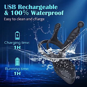 Vibrating Penis Ring for Couples Sex Toys Vibrator,Male Erection Enhancing and G Spot Clitoral Vibrator,Vibrating Cock Ring with 10 Vibration Modes,Couples Gifts Adult Sex Games Pleasure