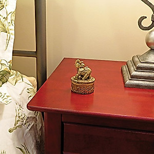 Evelots Jewelry Trinket Box-Elephant-Wedding Ring Holder-Hand Painted-Keepsake