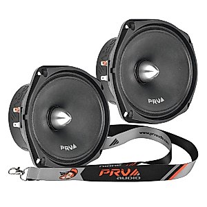 PRV AUDIO 2X 69MR500-4 Bullet Midrange 6x9 Speakers 500 Watts Program Power, 4 Ohm High Performance Pro Car Audio Loudspeaker with 1 Exclusive Lanyard (2 Speakers)