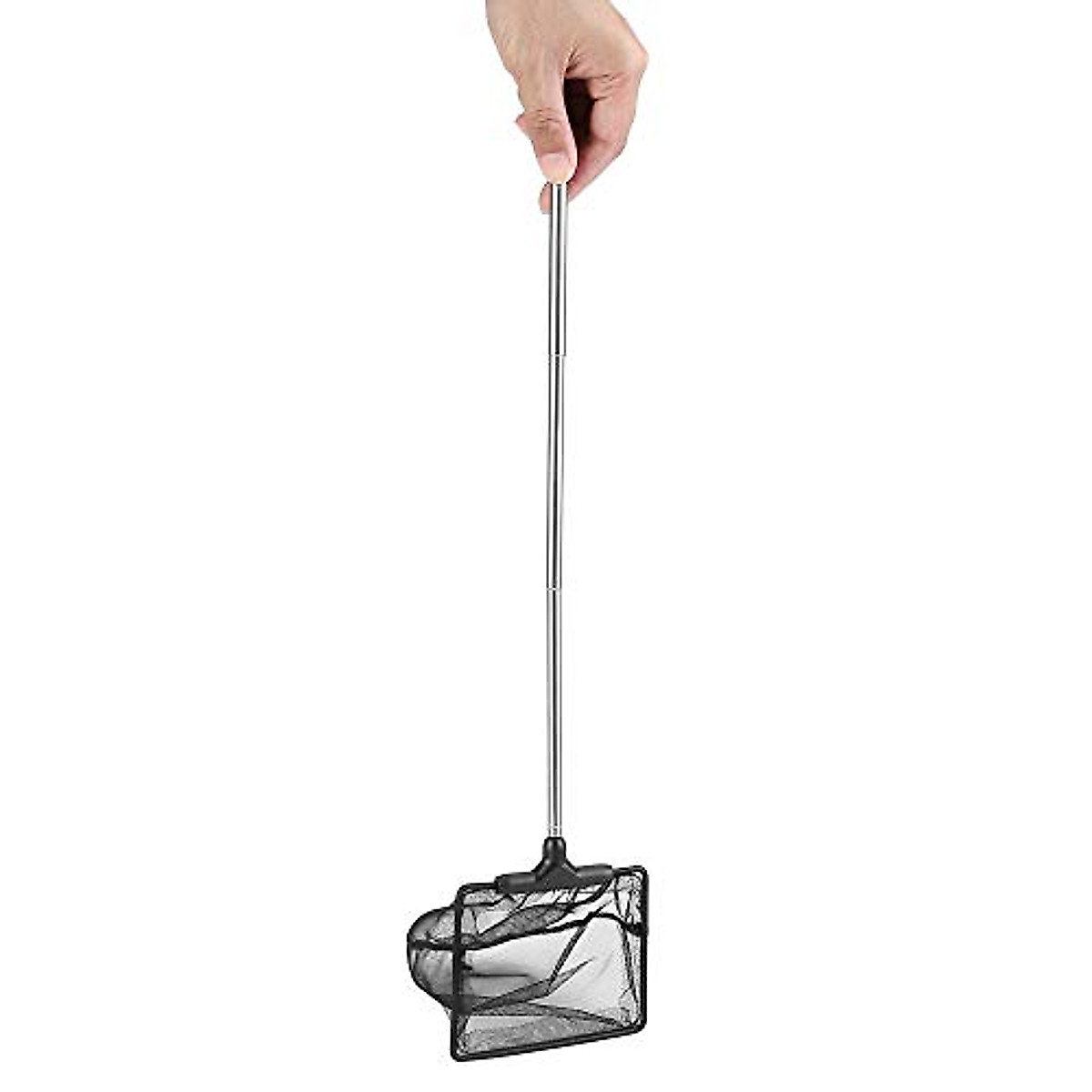 Mogoko 4.3 Inch Fine Mesh Telescopic Aquarium Fish Net with Extendable 11-19 inch Long Handle for Fish Tank