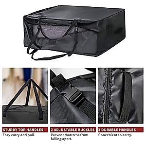 Guisong Folding Mattress Storage Bag, Carry Case for Tri Fold Mattress with Zipper, Foldable Memory Foam Mattress Carrying Case Fits 3-4 inch Full Twin Queen Trifold Mattress