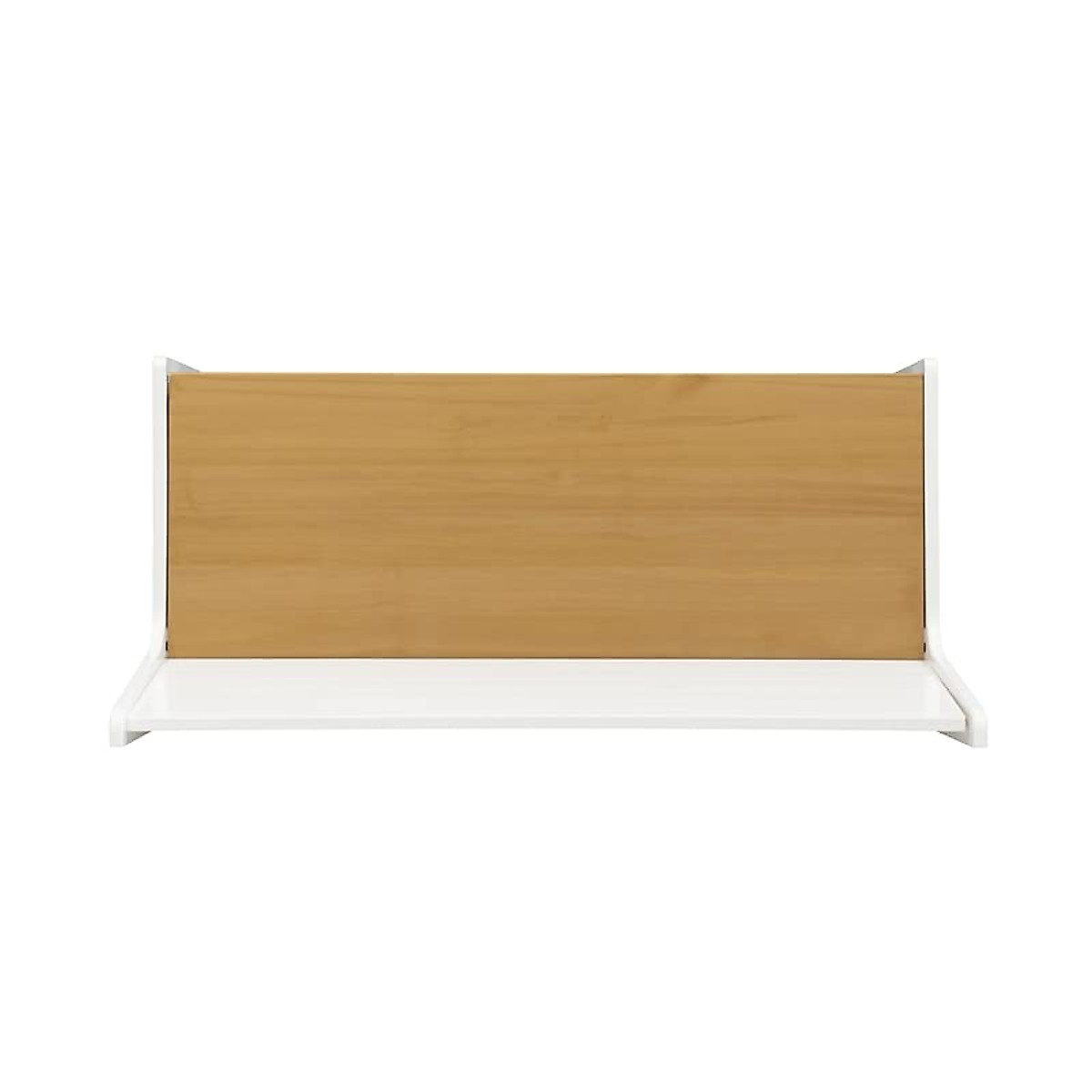 Linon Delk Wood 2 Tone Large Back Rest Bench in Honey and White