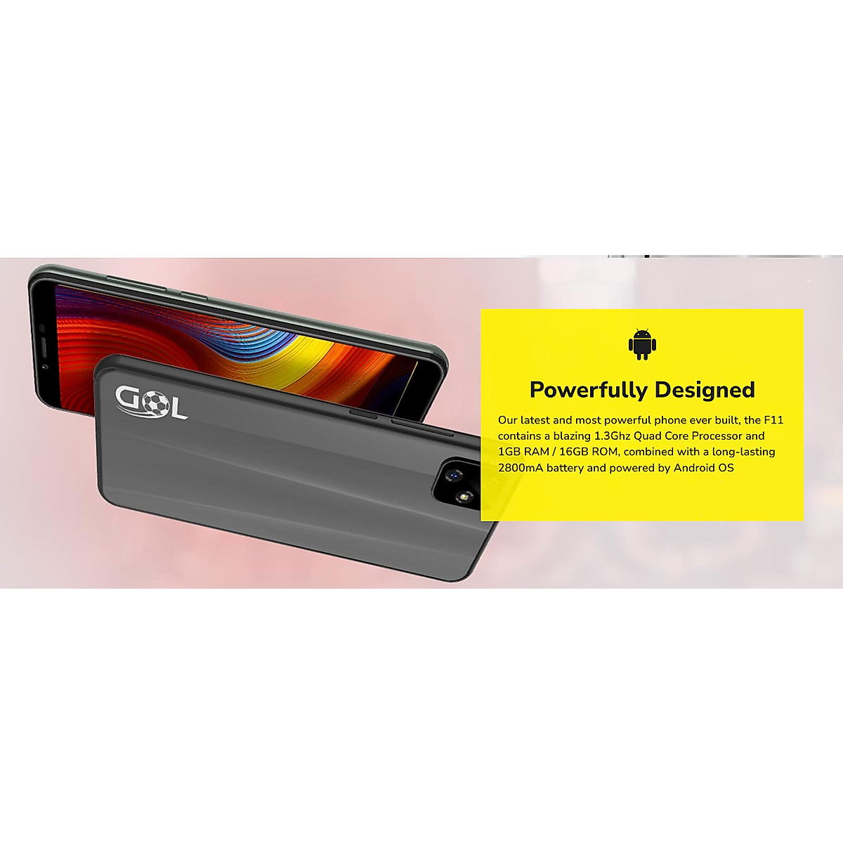 GOL F11 Smartphone 3G 2G / Unlocked Cell Phone Dual SIM / 6.0in HD Screen/Android 32GB memory expandable storage/Dual camera 8+0.3 Mpx (RED)