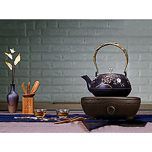 Commercial Hot Pot Induction Cooker Mini Electric Pottery Stove Tea Stove Kettle Brewing Black Tea Pu'er Coffee Health Pot Induction Stove Small Hot Pot 2 Level Touch Black Microcrystalline Panel Hot