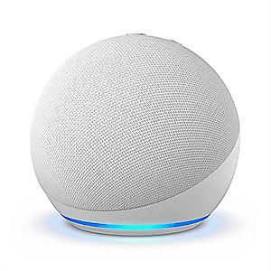All-new Echo Dot (5th Gen, 2022 release) Glacier White with Wall Mount