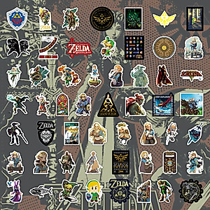 Bonitzdm 100Pcs The Legend of Zelda Game Stickers, Vinyl Waterproof Stickers for Laptop,Bumper,Skateboard,Water Bottles,Computer,Phone, Cool Stuff for Teens, Kids, Adults
