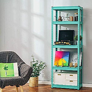 Lomani 5-Tier Heavy Duty Adjustable Garage Shelf, Storage Rack, Steel Organizer Rack-Green