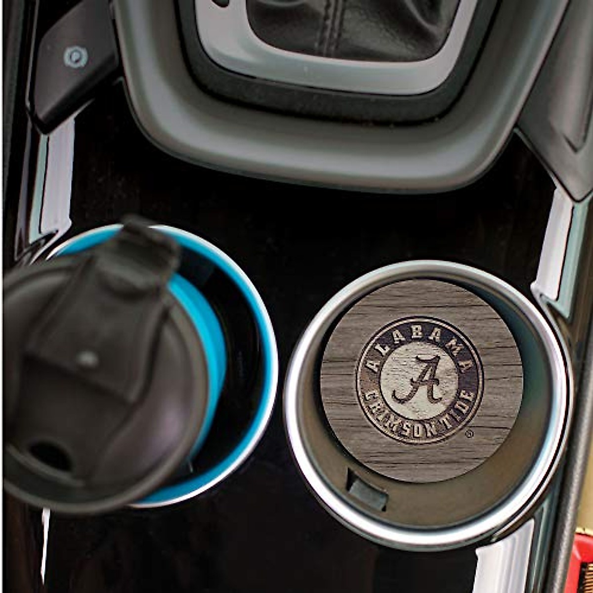 University of Alabama Crimson Tide NCAA Team Logo 2.75 x 2.75 Absorbent Ceramic Car Coasters Pack of 2