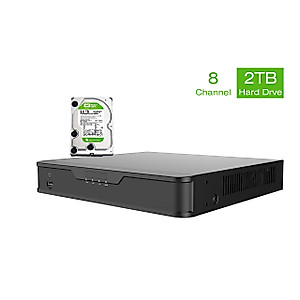 Sinis Security 4K 8 Channel CCTV Security DVR Recorder with 2TB Hard Drive, H.265+ Hybrid 5-in-1 Surveillance DVR, Support 8CH 8MP/15fps Security Analog and 2 IP Cameras for 24/7 Home CCTV System