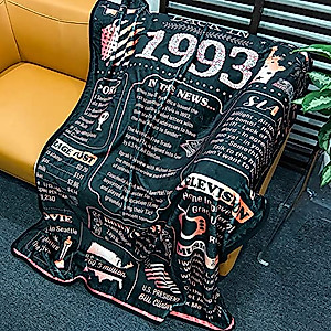 Henghere 30th Birthday Gifts for Women, 30th Birthday Gift for Friend, Mom, Sister, Wife, Aunt, Coworker, Happy 30 Year Old Birthday Decorations Women | Blanket for Bed Sofa 60x50 Inches, Rose Gold